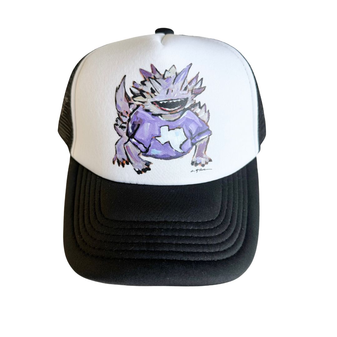 "Horned Frog" Trucker Hat – Chelsea McShane Art