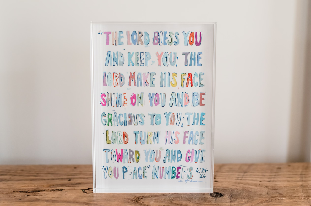 "Numbers" acrylic block – Chelsea McShane Art