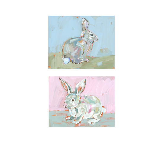 "Bunny Hunnies" on paper – Chelsea McShane Art