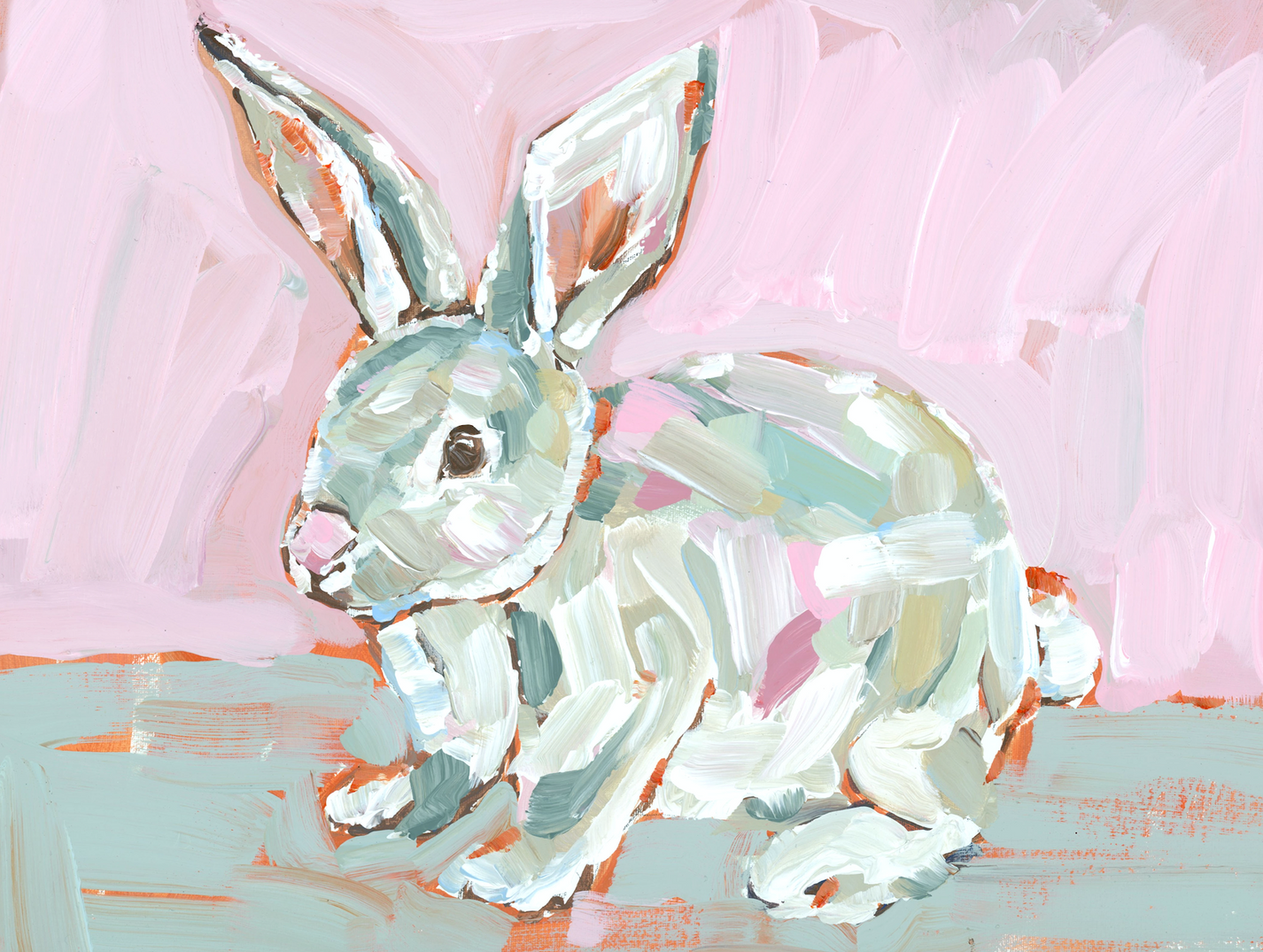 "Bunny Hunnies" on paper – Chelsea McShane Art